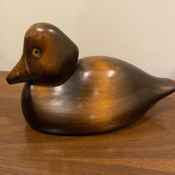 Accents | Handcrafted Wooden Duck Figurine Brown | Poshmark